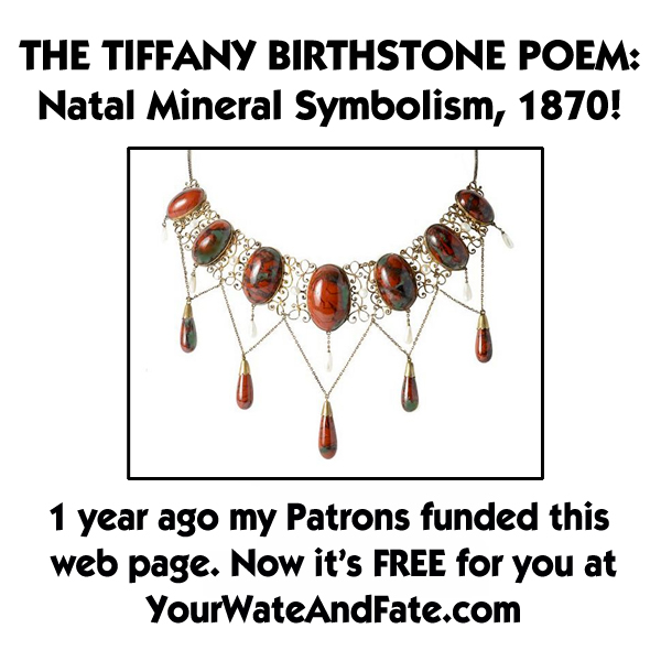 The Tiffany Birthstone Poem - Your Wate and Fate